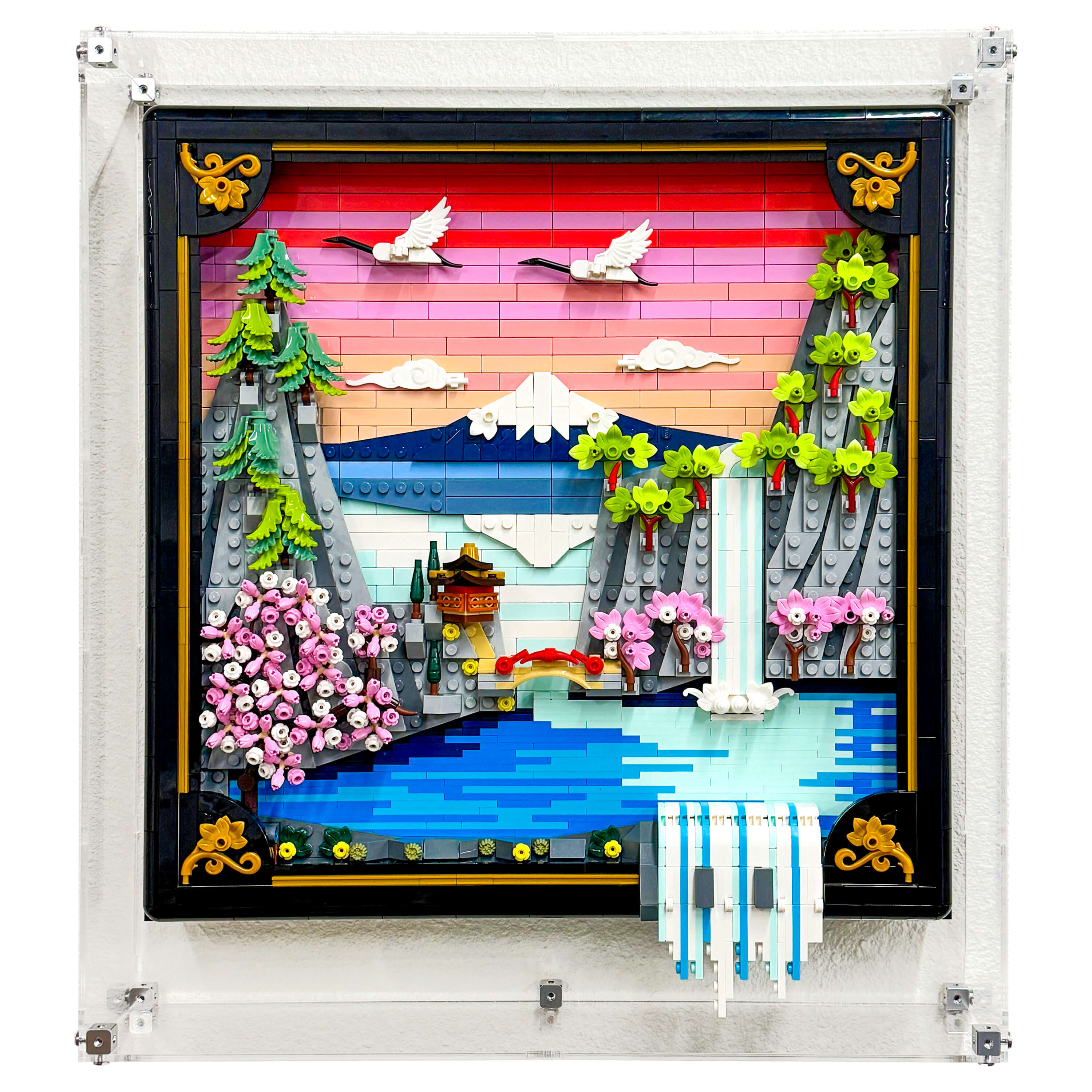 Wall Mounted Display Case for LEGO® 31218 Art Japanese Cherry Blossom ...